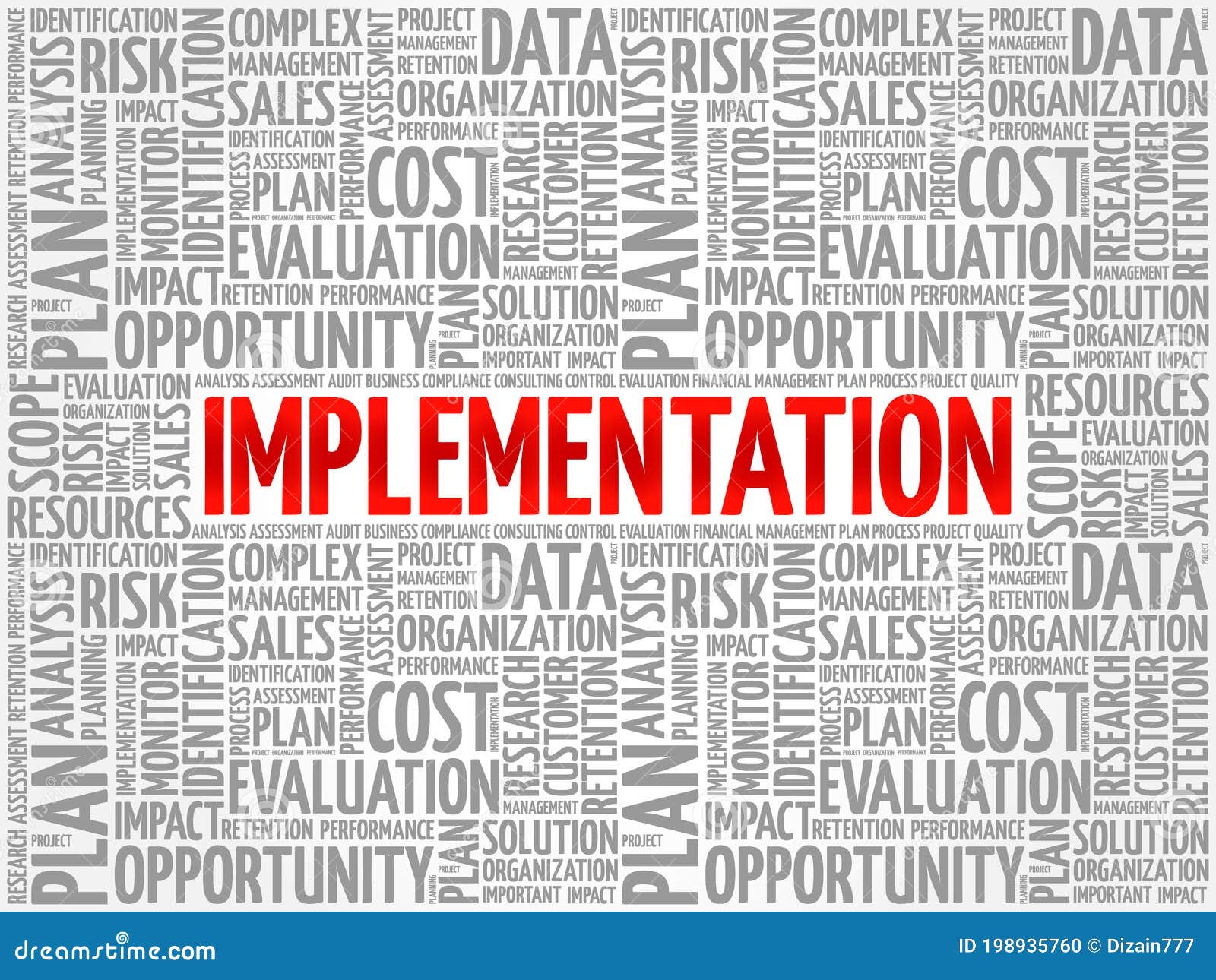 Implementation Word Cloud Collage Stock Illustration - Illustration of ...