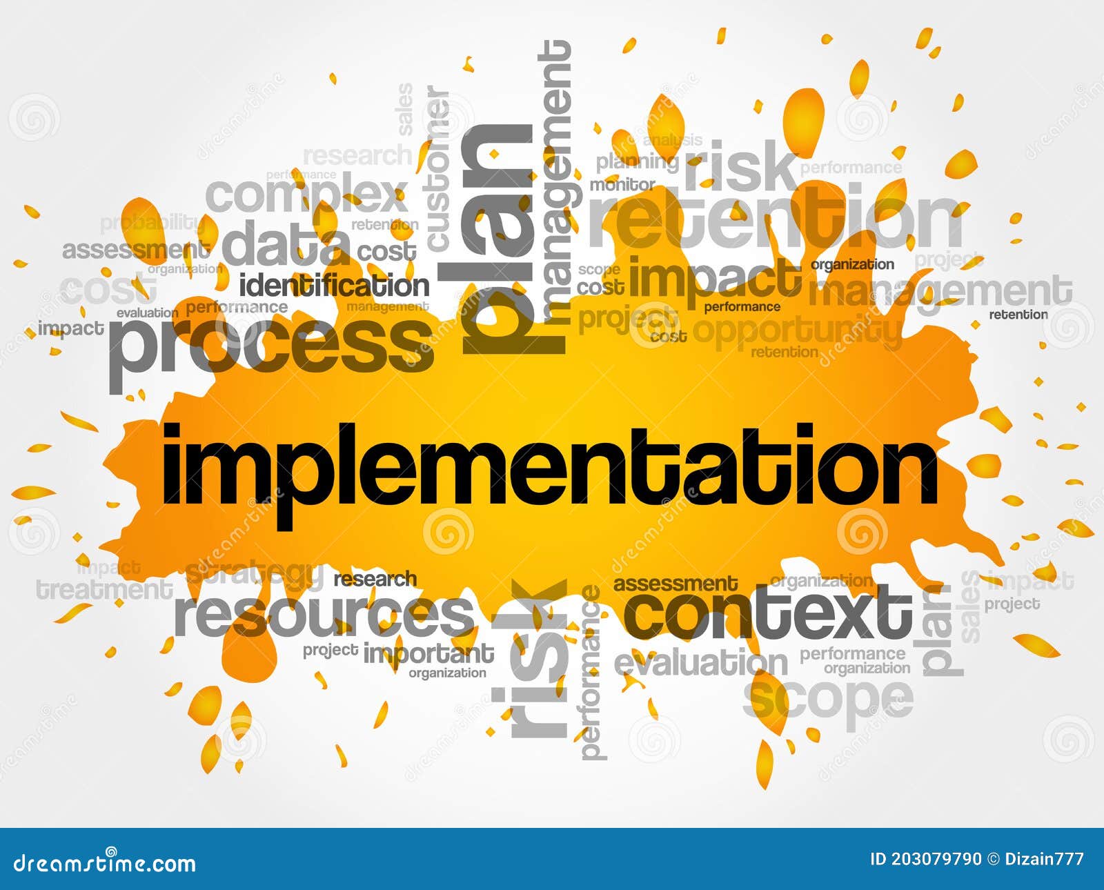 Implementation Word Cloud Collage Stock Illustration - Illustration of ...