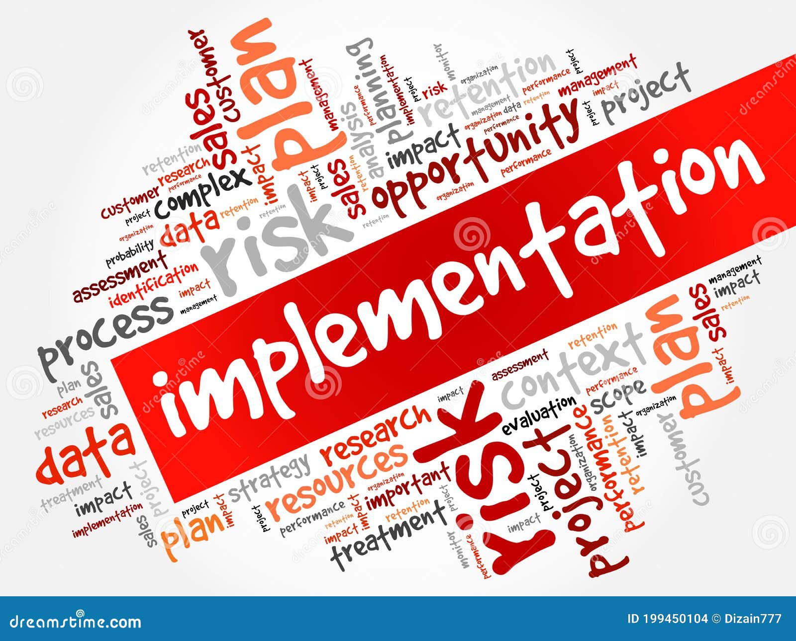 Implementation Word Cloud Collage Stock Illustration - Illustration of ...