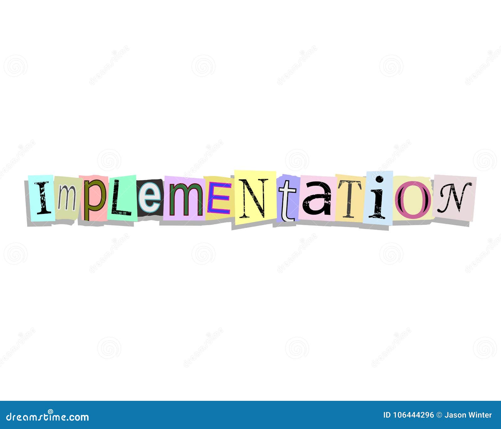 Implementation Paper Letters Stock Vector - Illustration of application ...