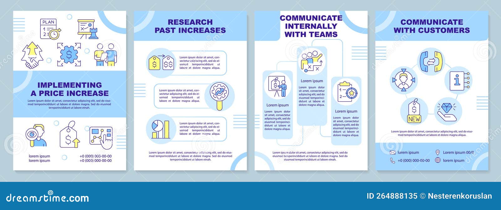 Implementing Price Increase Brochure Template Stock Illustration ...