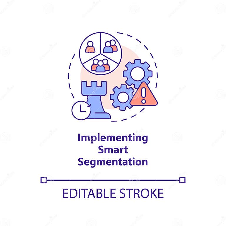 Implementing Smart Segmentation Concept Icon Stock Vector - Illustration of separate, division ...