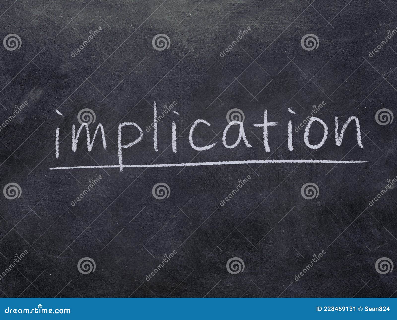 Implication stock image. Image of learning, text, chalkboard - 228469131