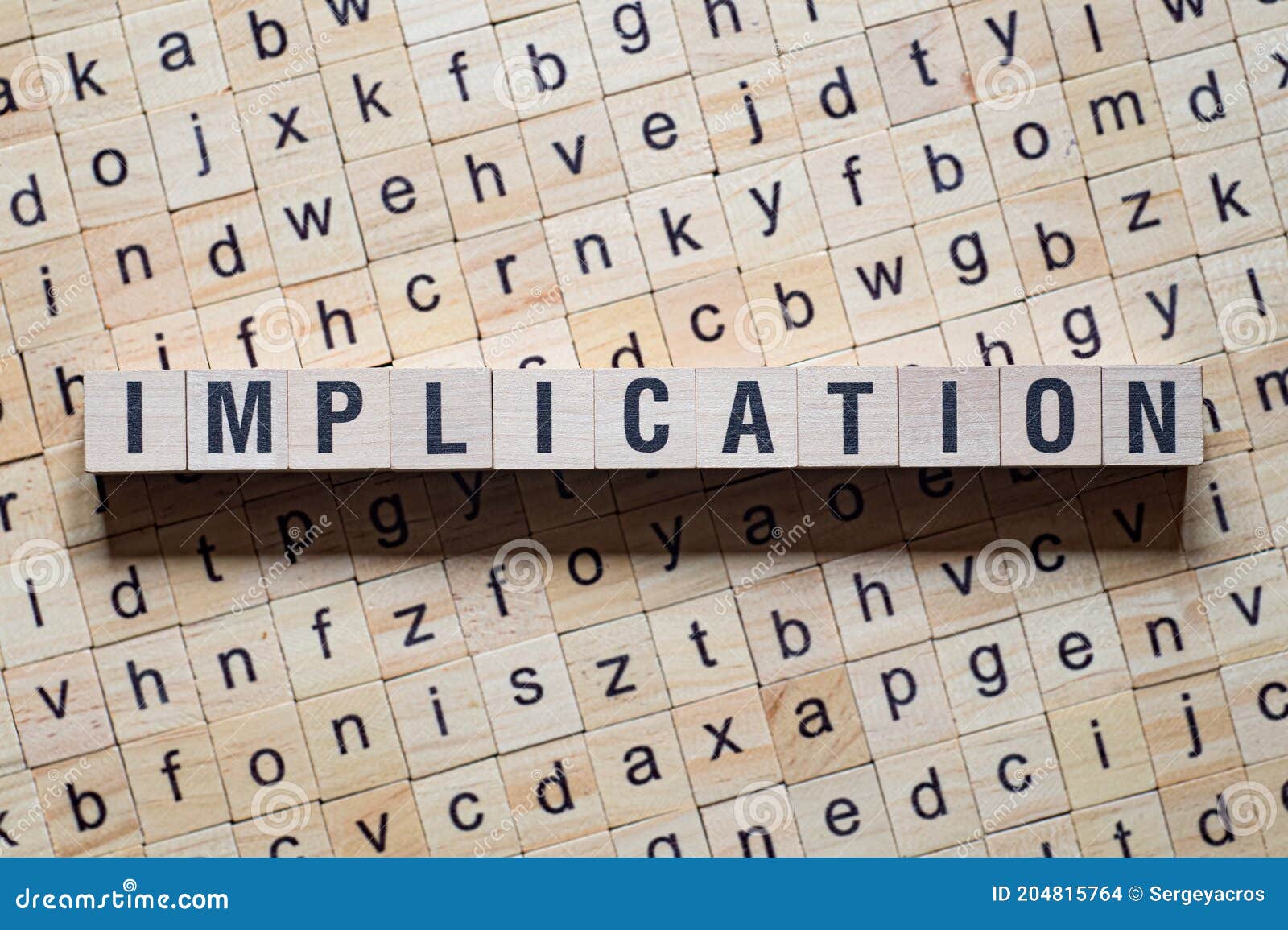 Implication Word Concept on Cubes Stock Photo - Image of block ...