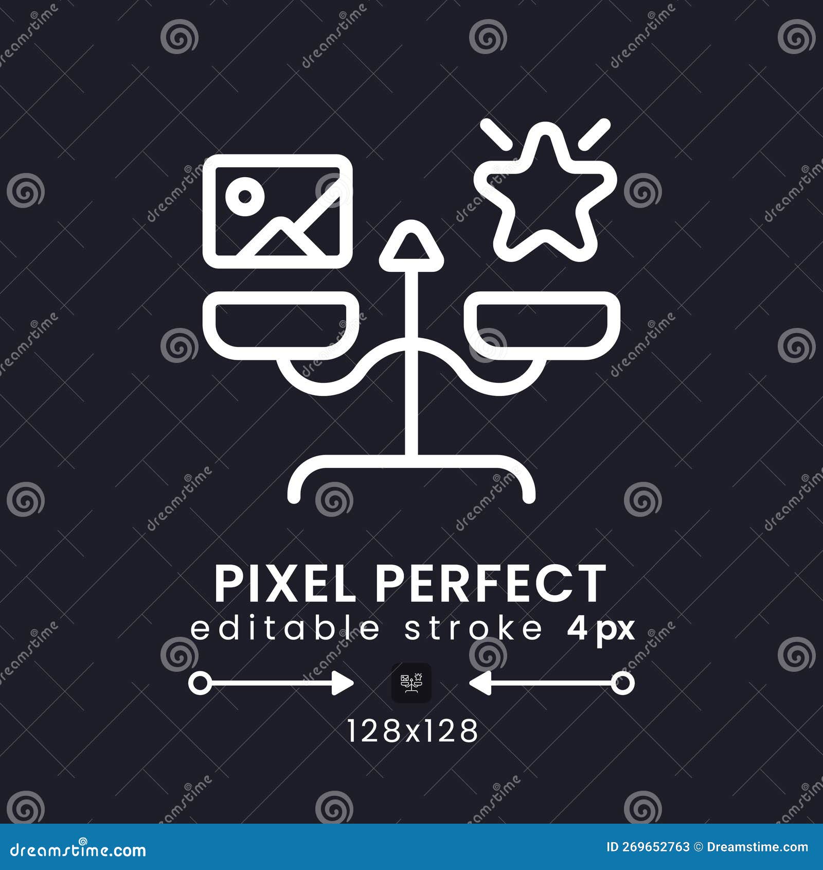 Implicit Association Testing White Linear Desktop Icon On Black Cartoon ...