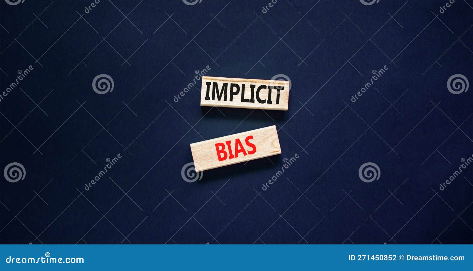 Implicit Bias Symbol Concept Words Implicit Bias On Wooden Block