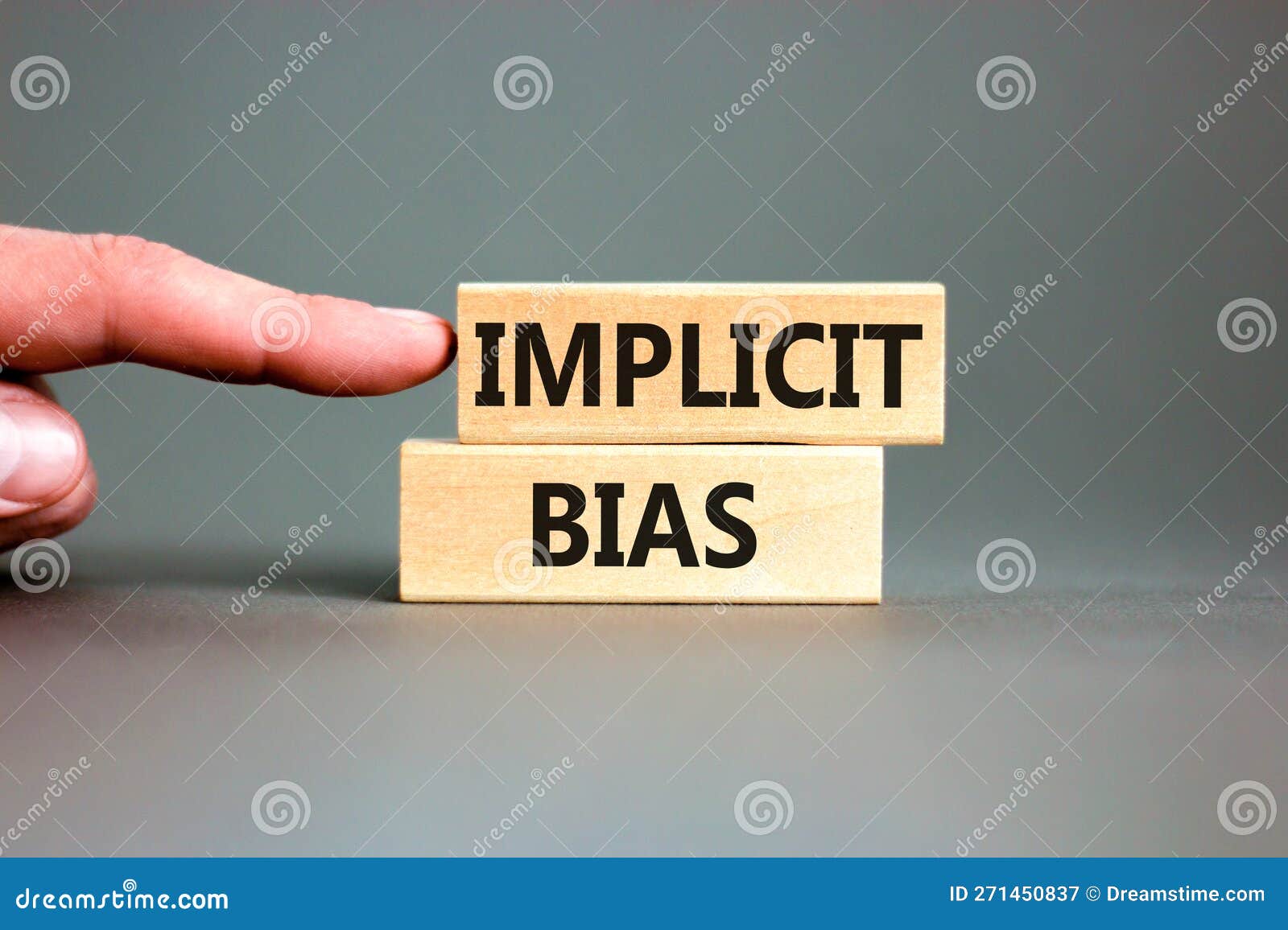 Implicit Bias Symbol Concept Words Implicit Bias On Wooden Block