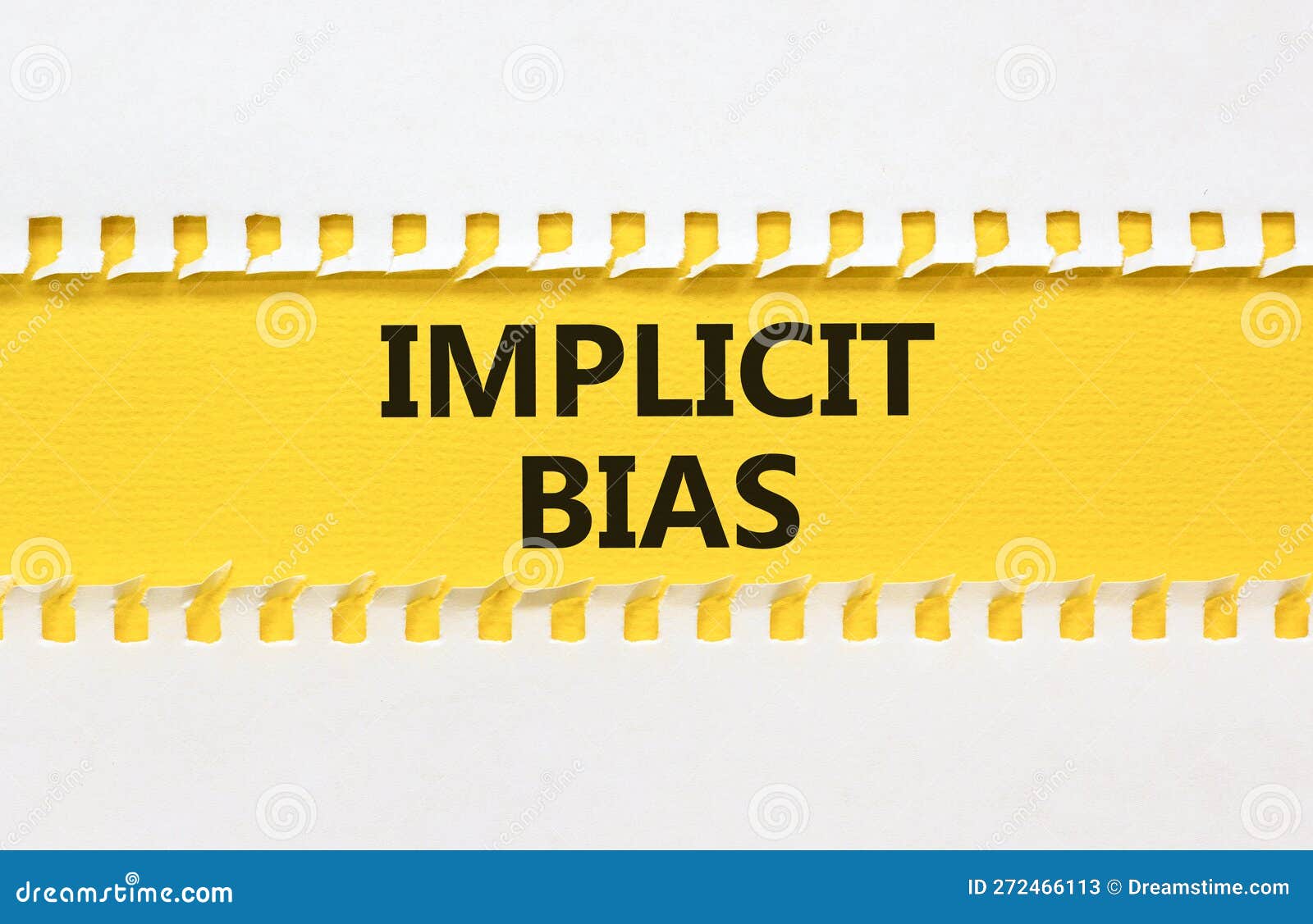 Implicit Bias Symbol Concept Words Implicit Bias On Yellow Paper