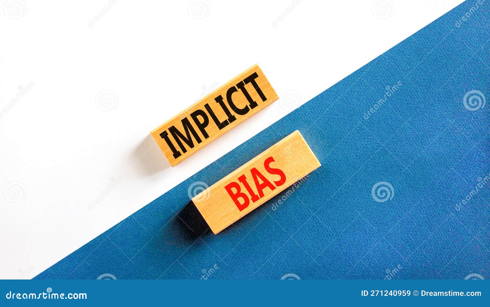 Implicit Bias Symbol Concept Words Implicit Bias On Wooden Block