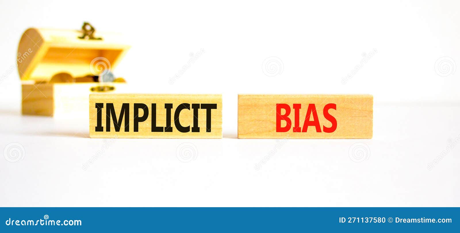 Implicit Bias Symbol Concept Words Implicit Bias On Wooden Block
