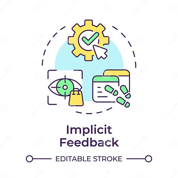 Implicit Feedback Multi Color Concept Icon Stock Illustration ...