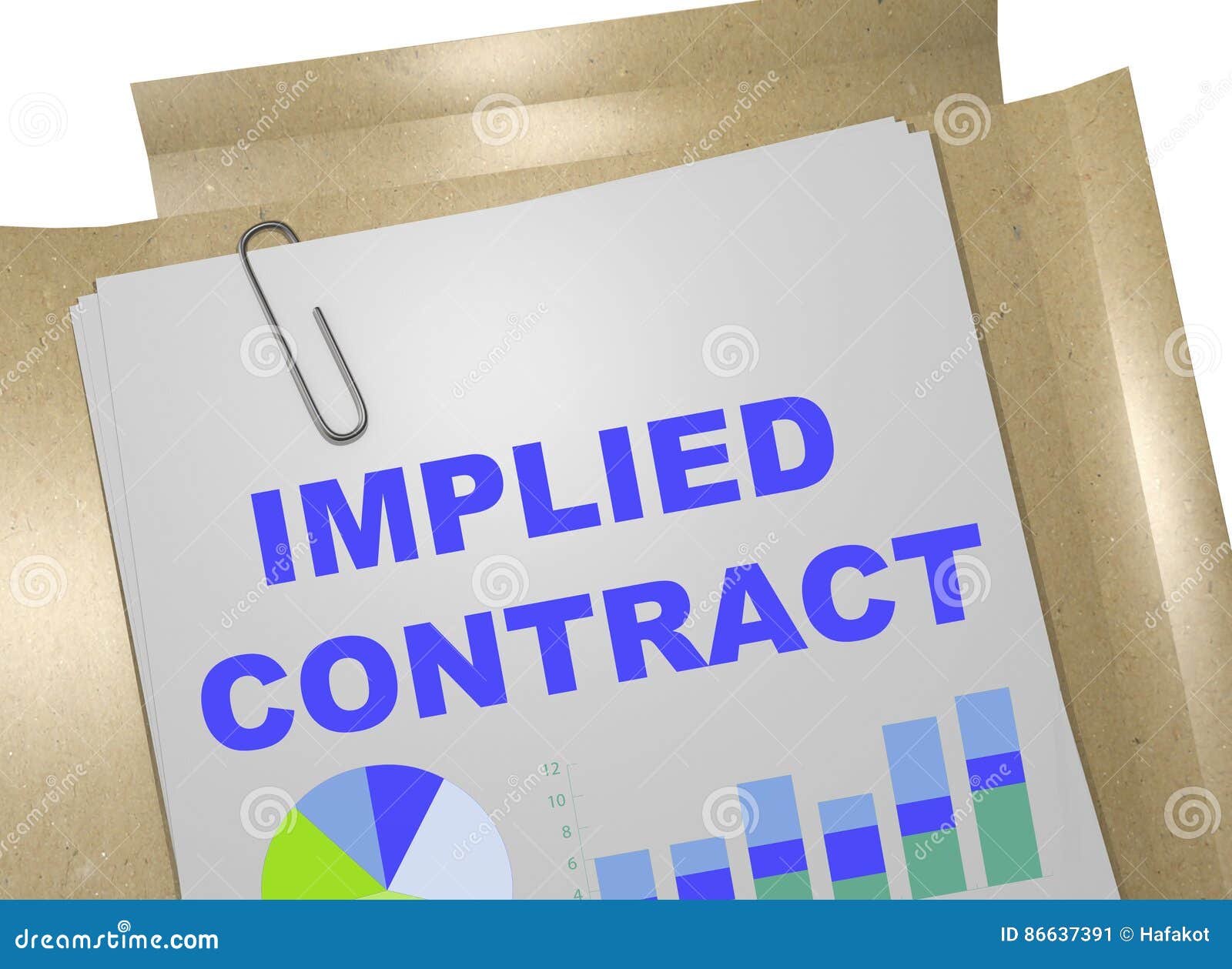 Implied Contract concept stock illustration. Illustration of business ...