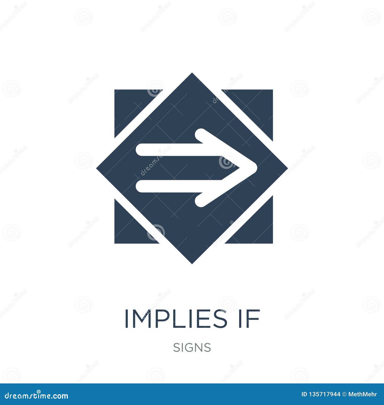 Implies If Icon in Trendy Design Style. Implies If Icon Isolated on ...