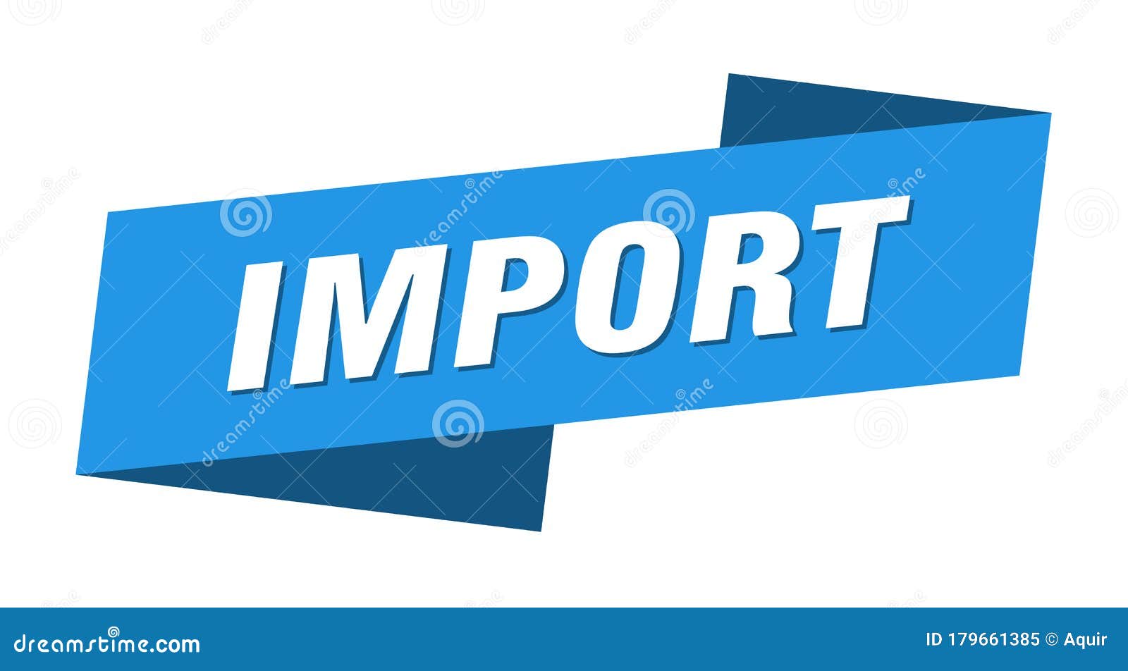 Import Banner Template. Import Ribbon Label Stock Vector - Illustration ...