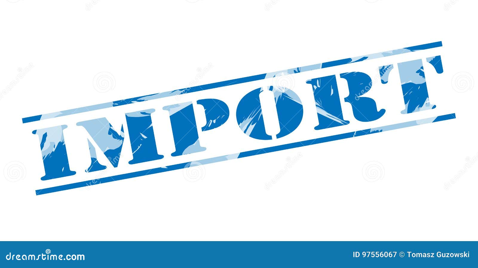 Import Blue stamp stock illustration. Illustration of background - 97556067