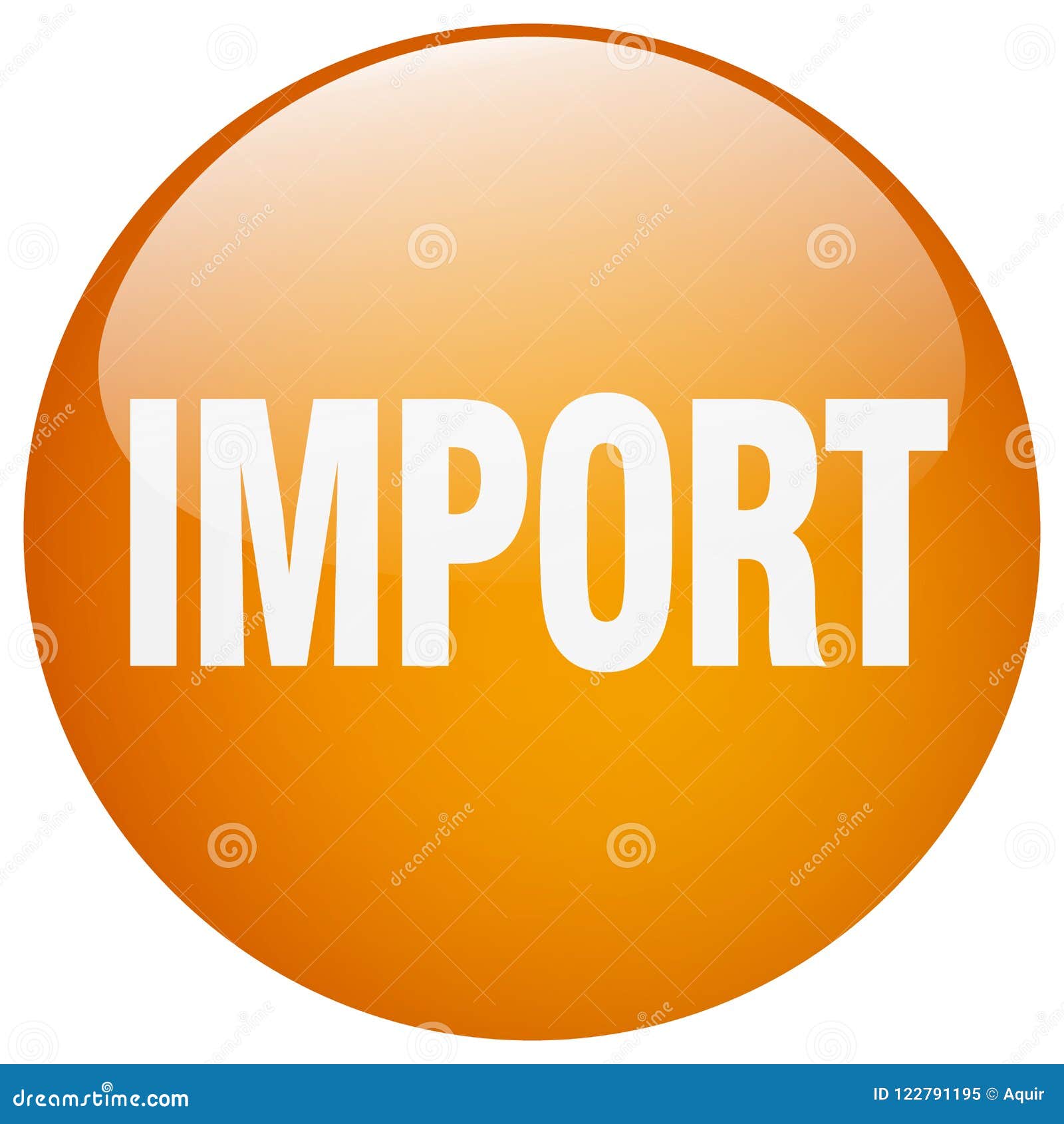 Import button stock vector. Illustration of insignia - 122791195