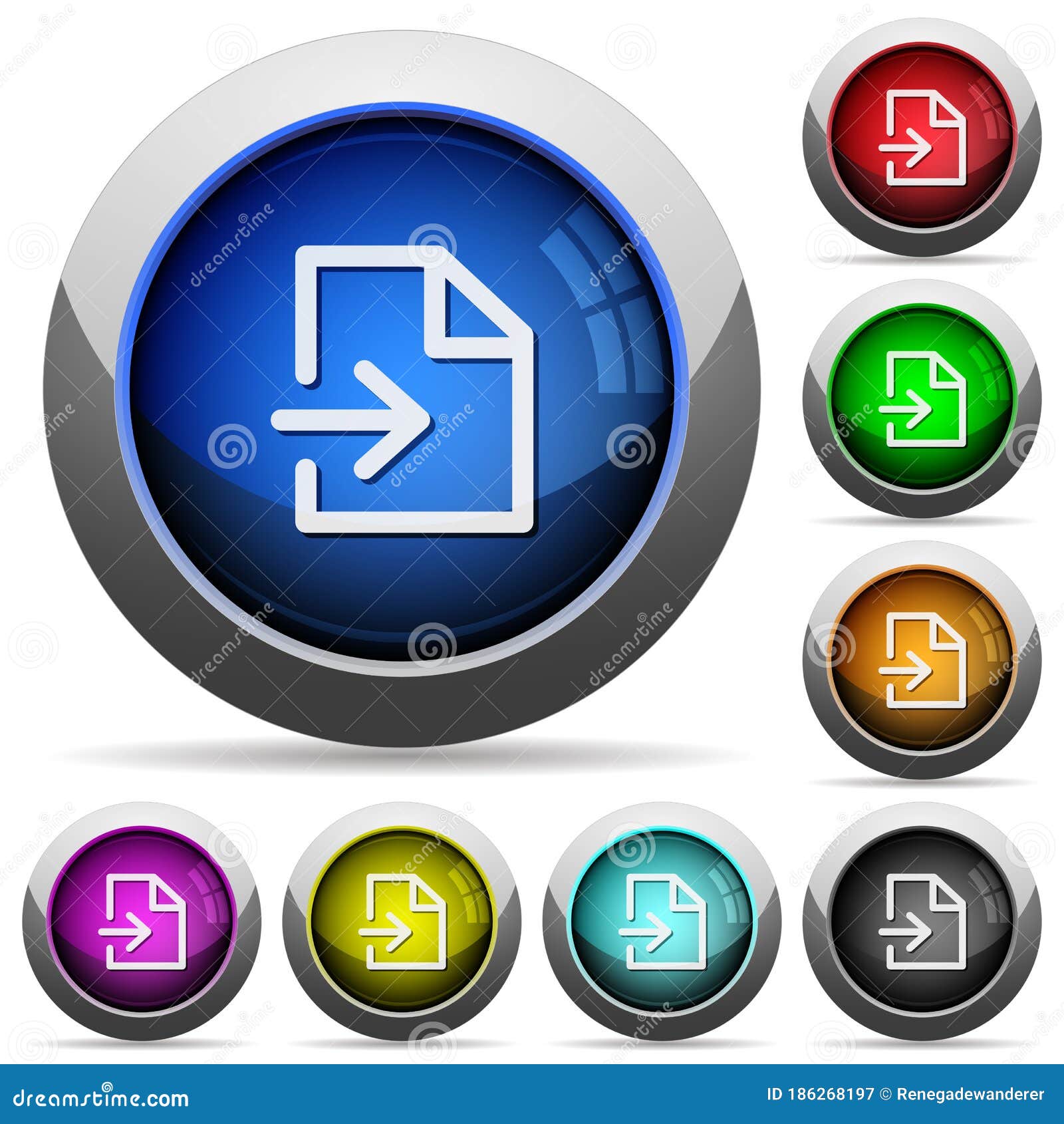 Import button set stock vector. Illustration of copy - 186268197