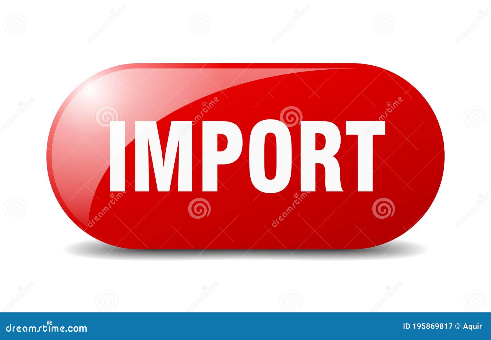 Import Button. Import Sign. Key. Push Button Stock Vector ...