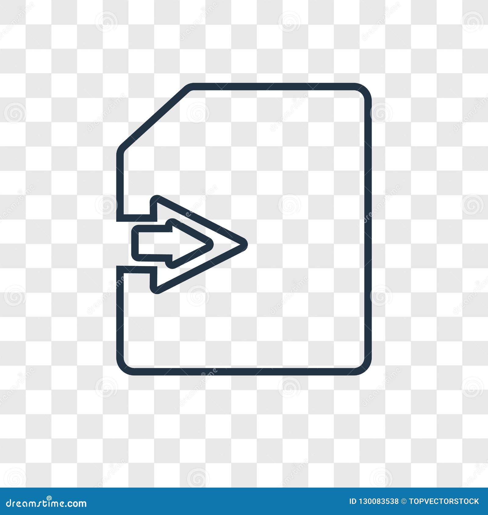 Import Concept Vector Linear Icon Isolated on Transparent Background ...