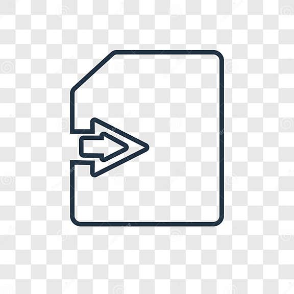 Import Concept Vector Linear Icon Isolated on Transparent Background ...