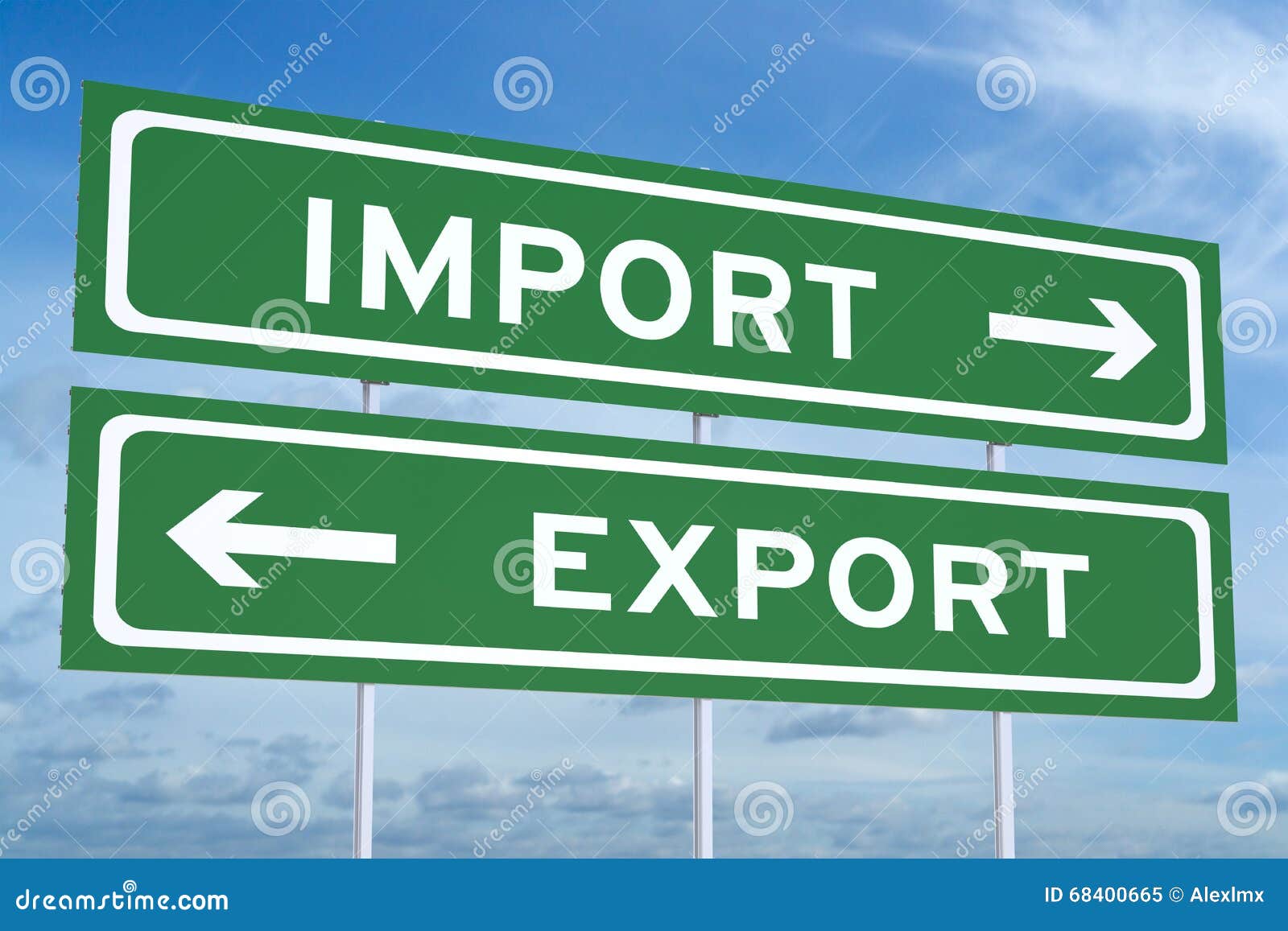 Import or export concept stock illustration. Illustration of sign ...