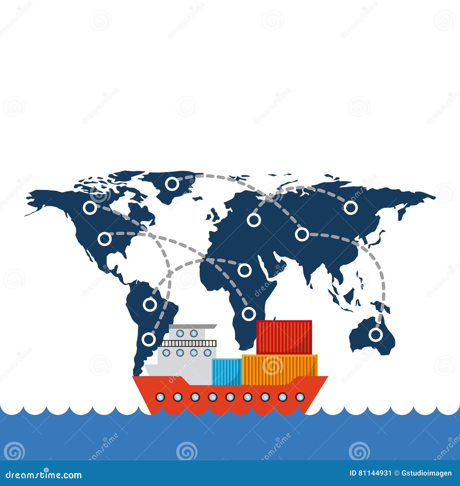 Import and export design stock vector. Illustration of load - 81144931