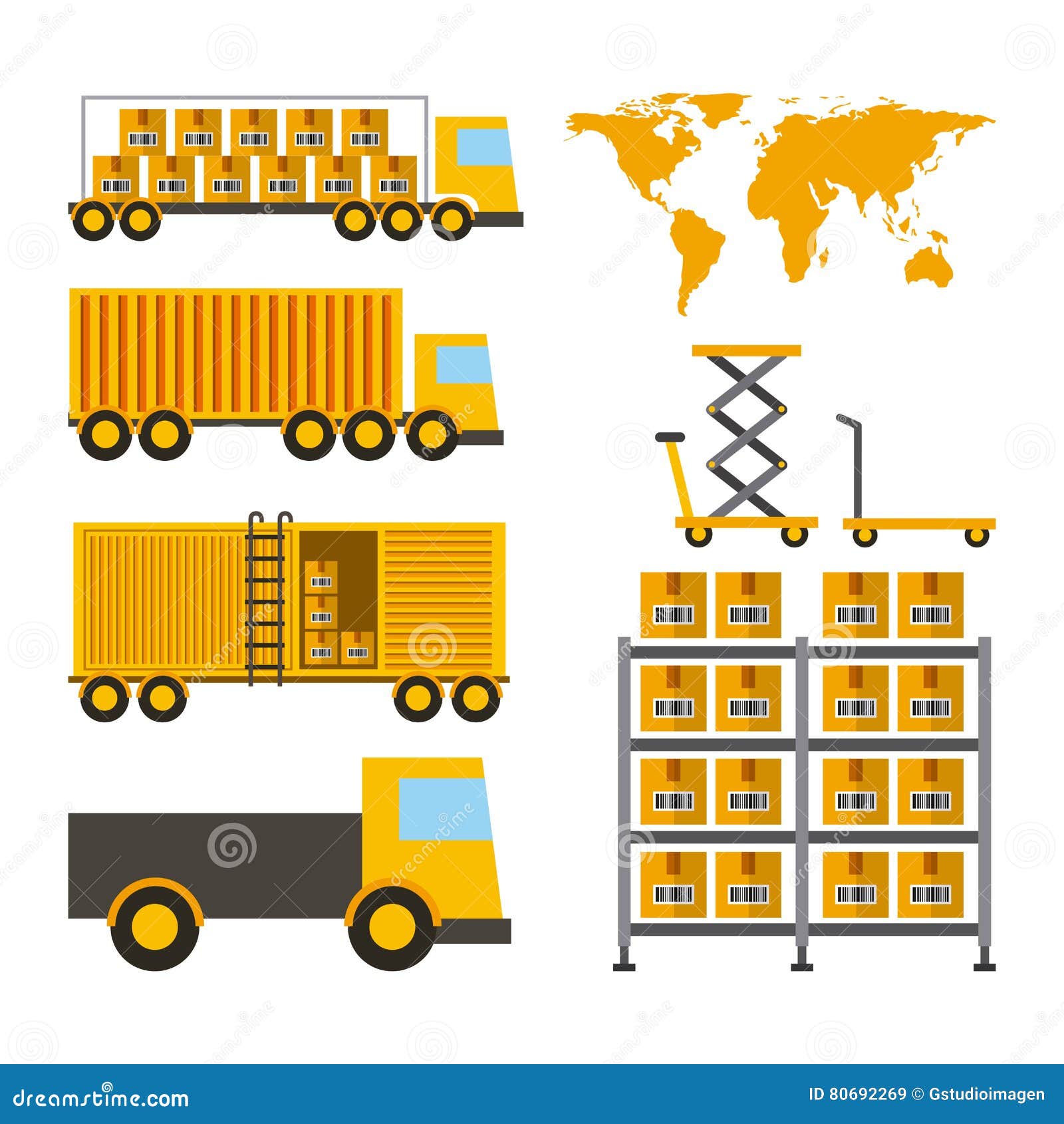 Import and export design stock vector. Illustration of load - 80692269
