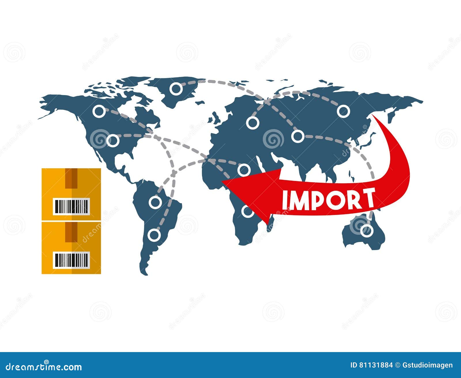 Import and export design stock vector. Illustration of commerce - 81131884