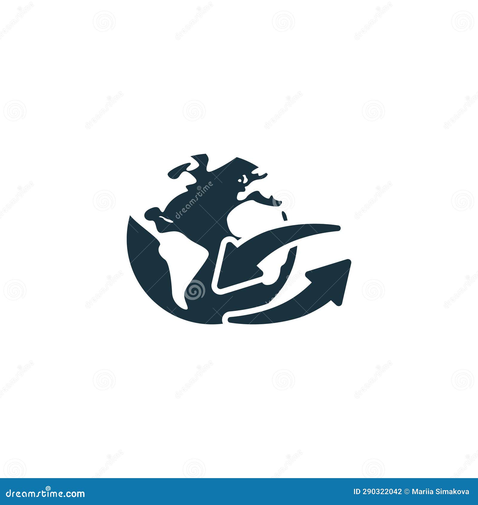 Import/export Icon. Monochrome Simple Sign from Logistics Collection ...