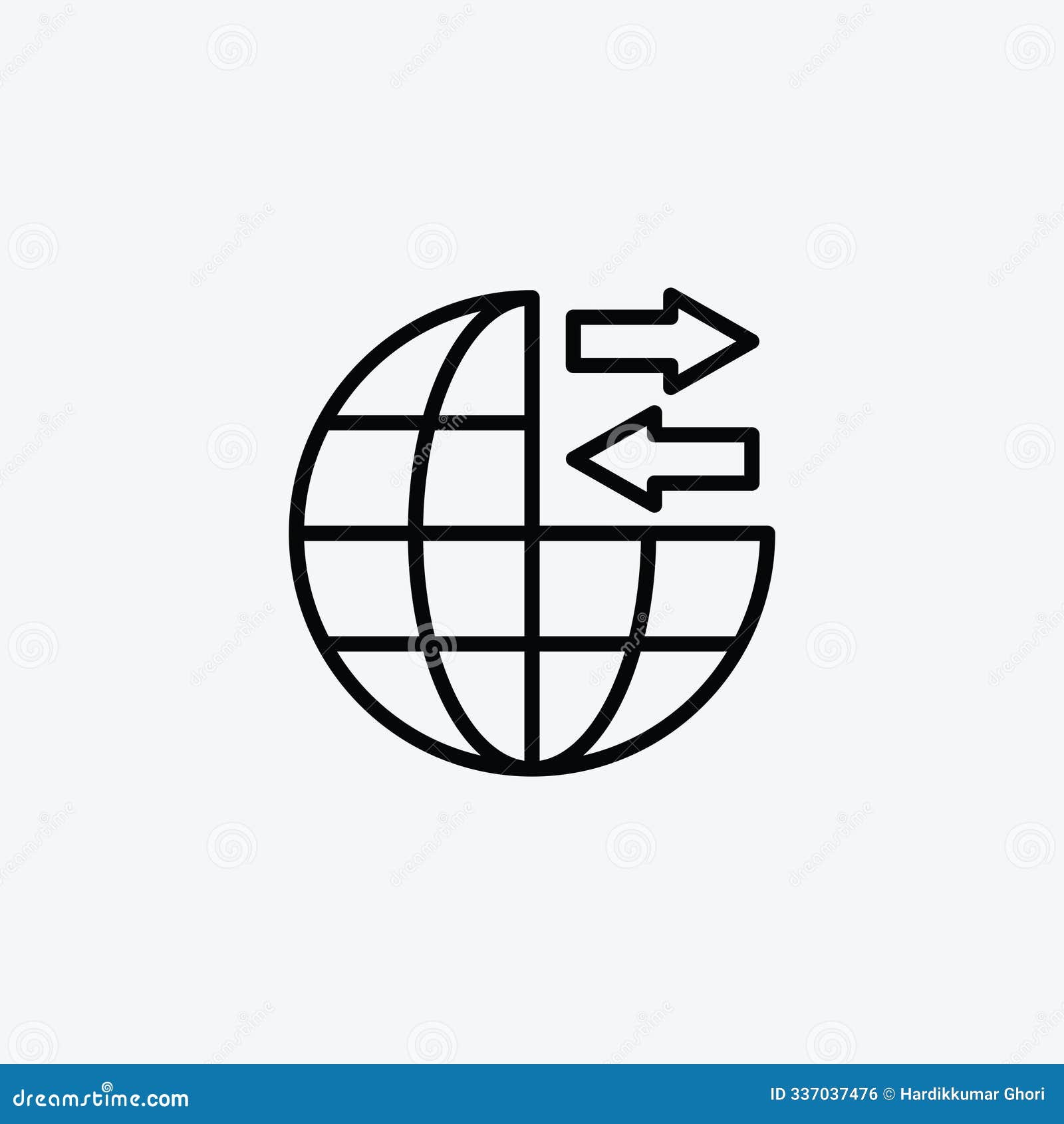 Import Exportline in Thin Line Black Color. Flat Simple Vector Symbols ...