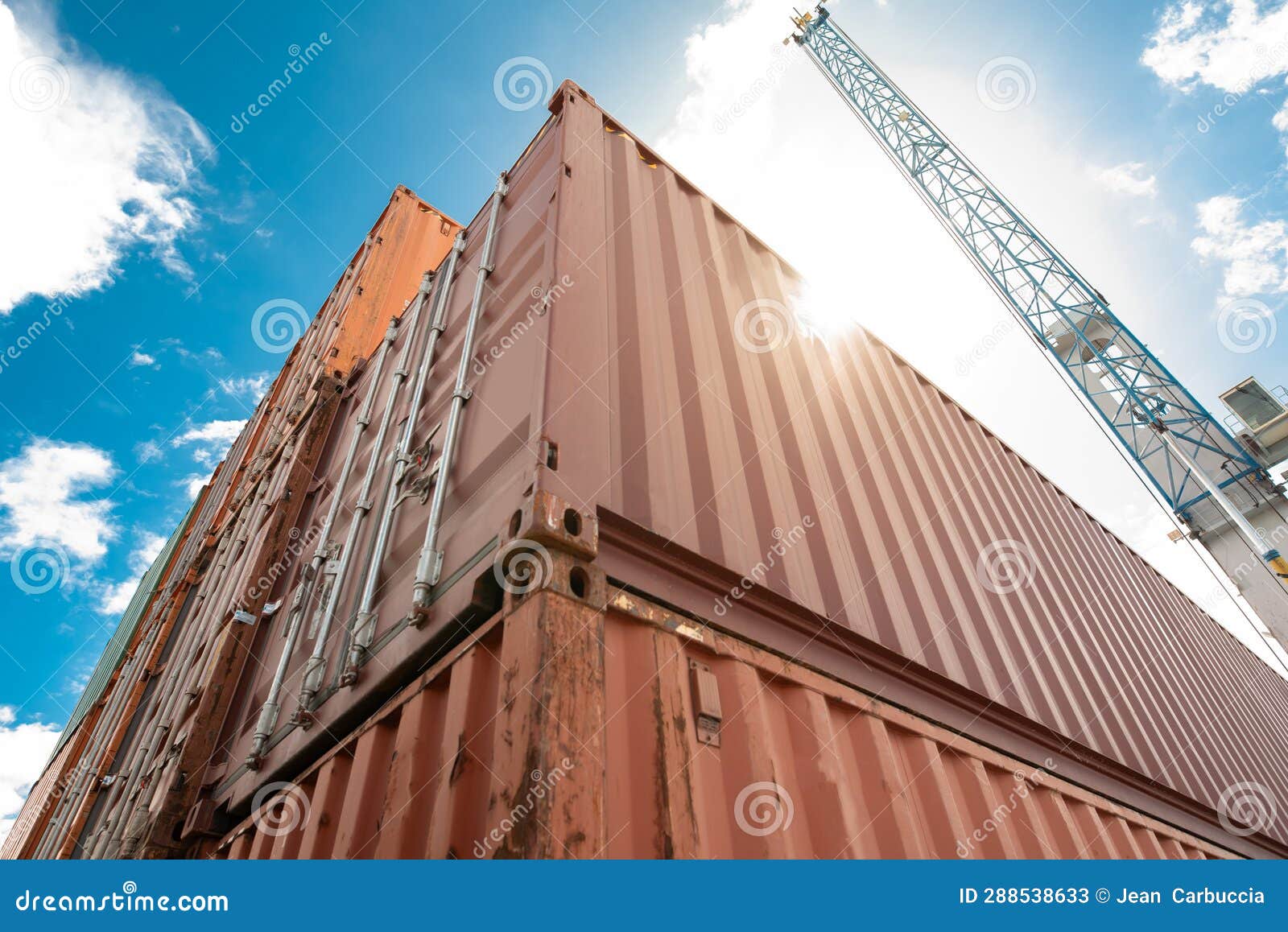Containers Boxes for Cargo Ship Stock Image - Image of house, wing ...