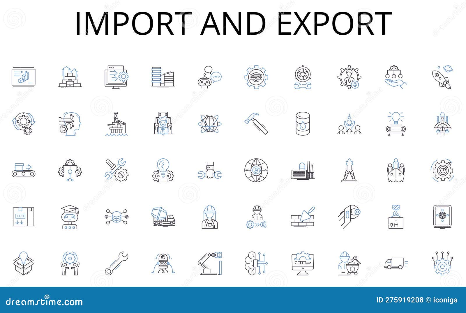Import And Export Line Icons Collection. Coding, Automation, Cloud ... Import And Export Line Icons Collection. Coding, Automation, Cloud ...