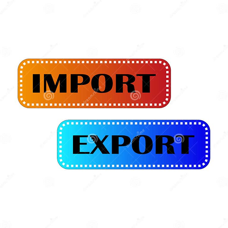 Import Export Plates. Business Elements. Vector Illustration. Stock ...