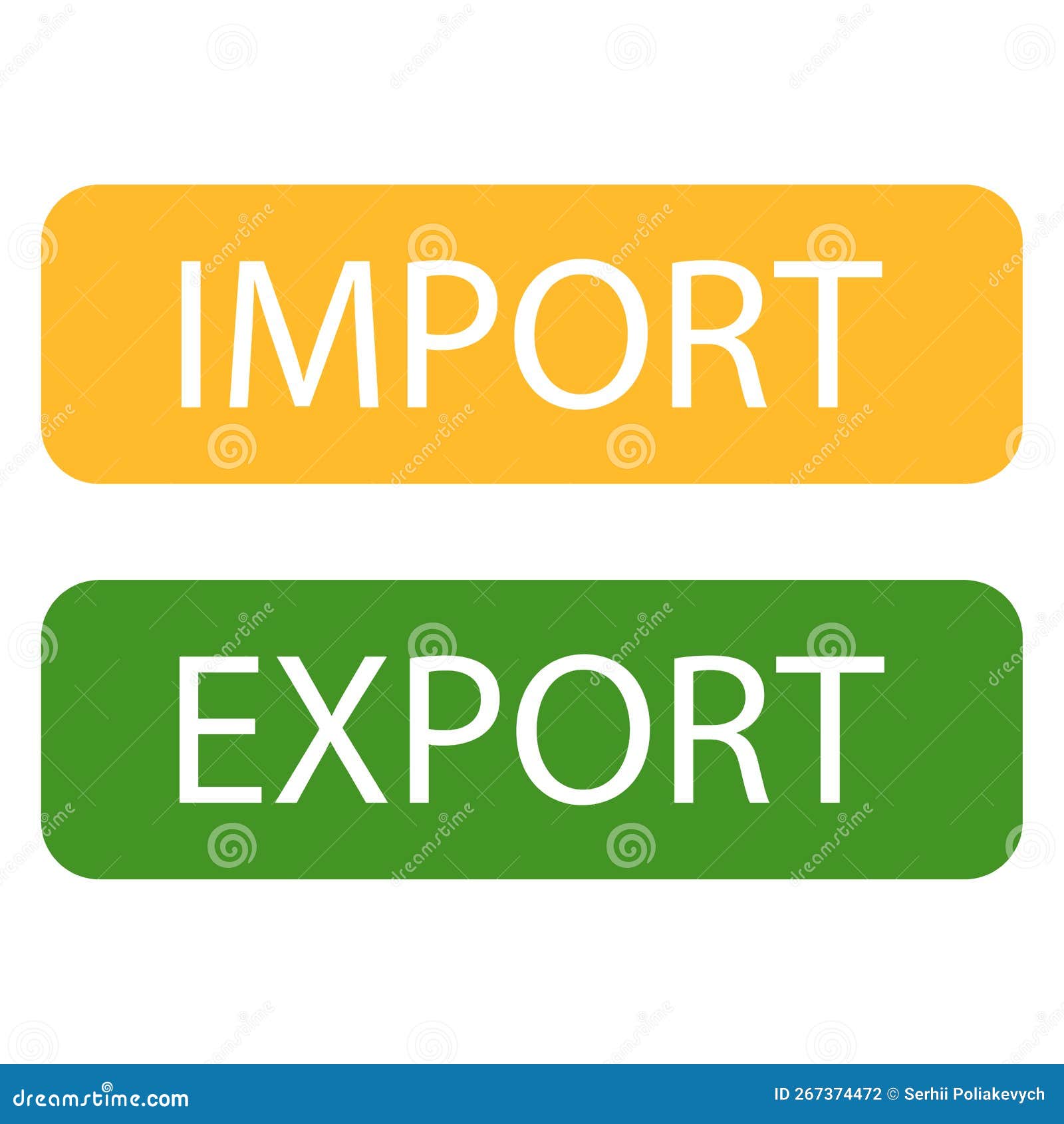 Import Export Plates. Economy Vector Design. Vector Illustration Stock ...