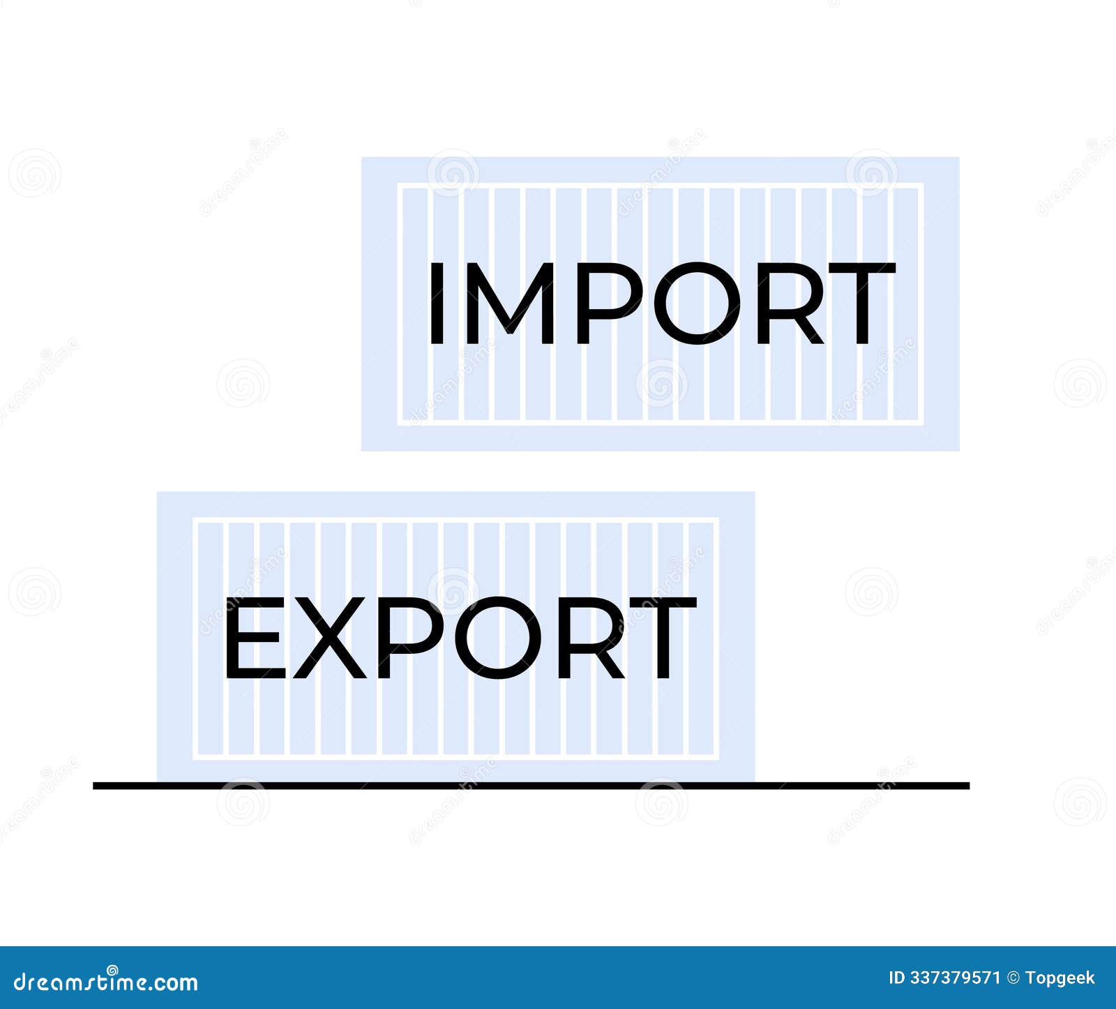 Import and Export Shipping Containers Representing Global Trade ...