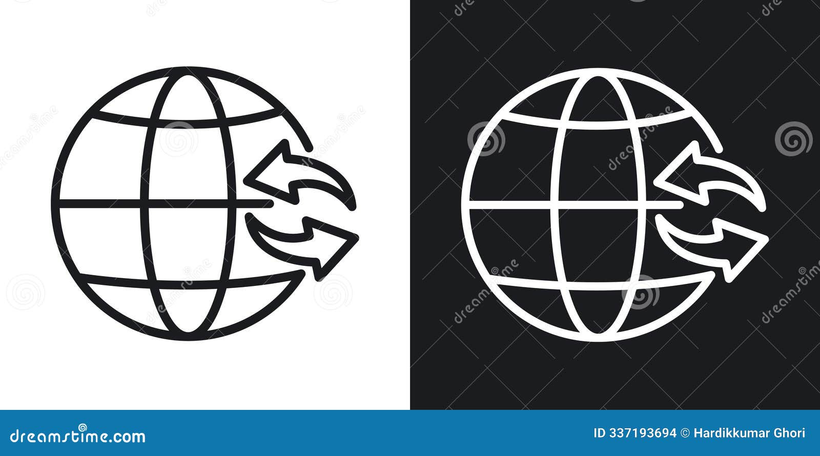 Import Exportline in Thin Line Black Color. Flat Simple Vector Symbols ...