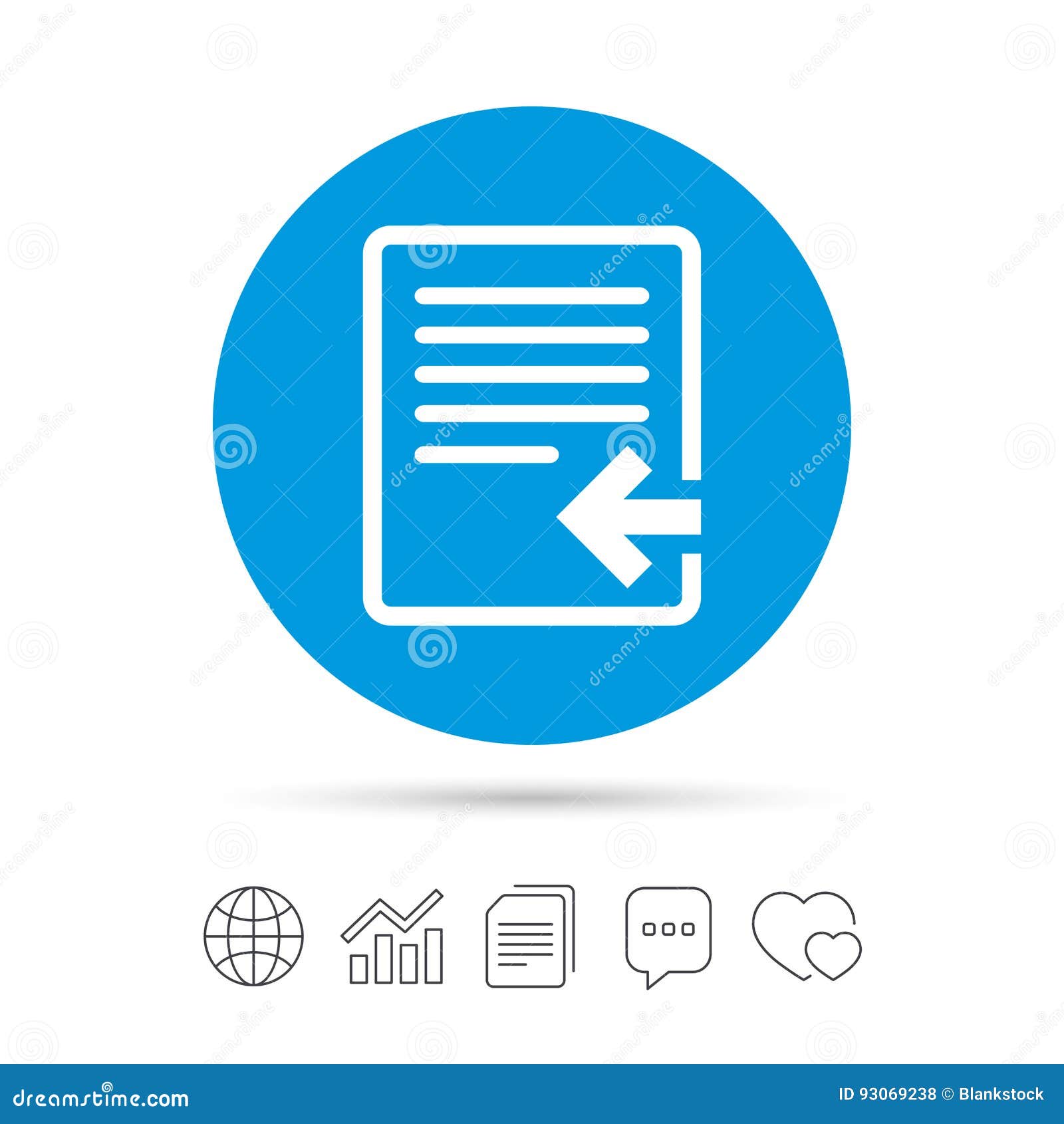 Import File Icon. File Document Symbol Stock Vector - Illustration of ...