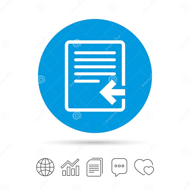 Import File Icon. File Document Symbol Stock Vector - Illustration of ...