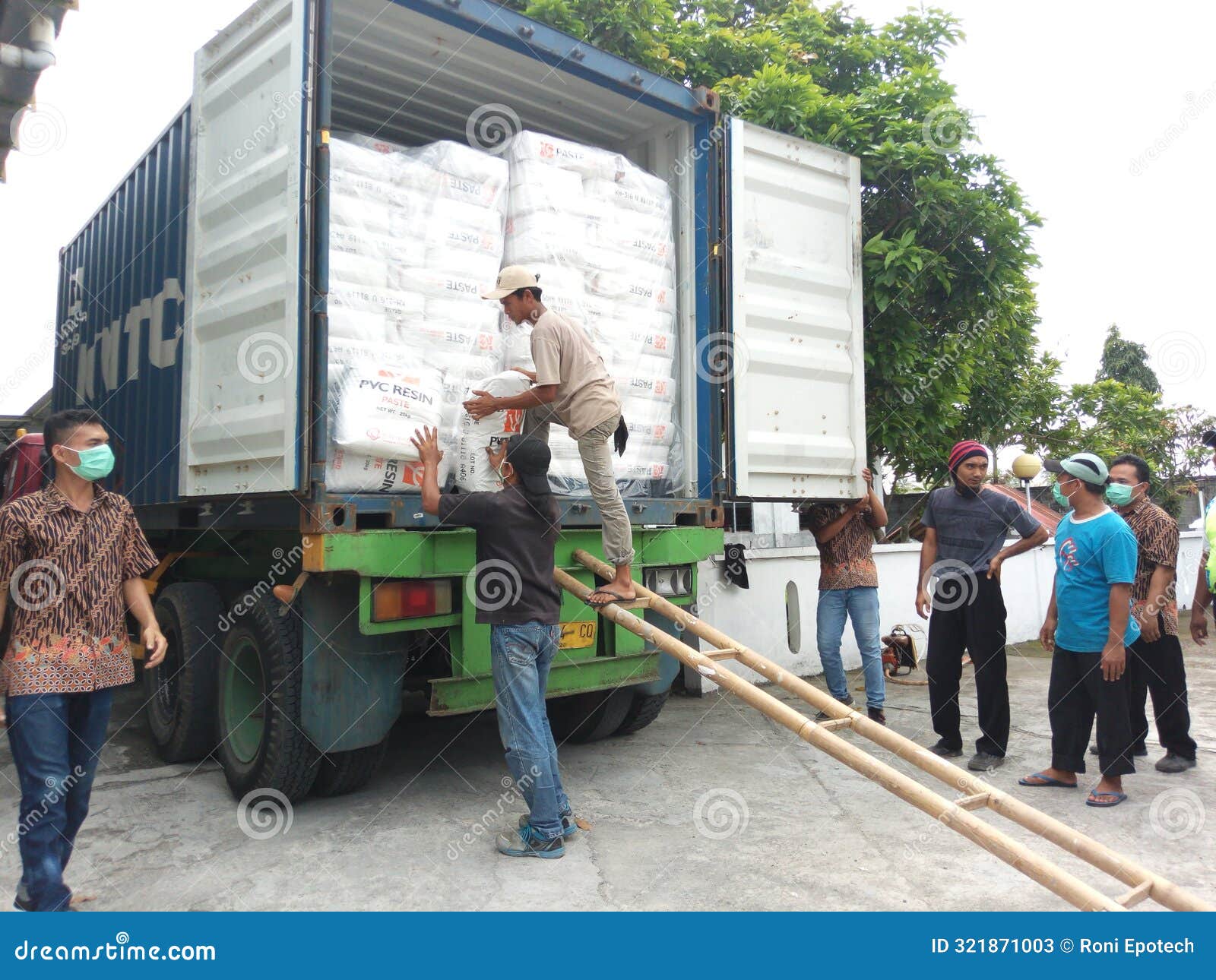 Import Goods with Container Editorial Stock Photo - Image of worker ...