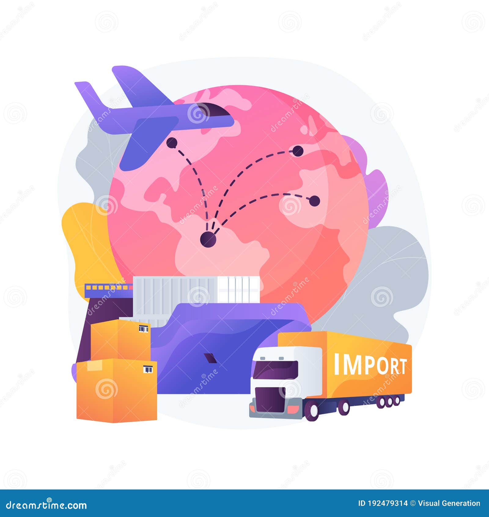 Import of Goods and Services Abstract Concept Vector Illustration ...