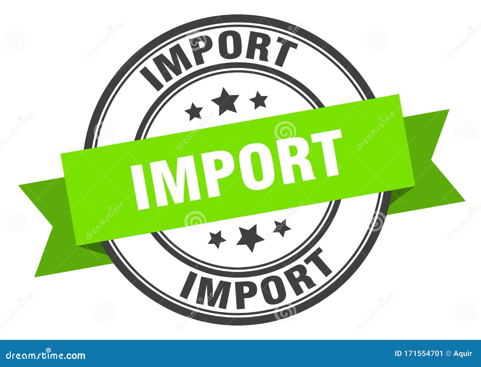 Import Label. Import Round Band Sign Stock Vector - Illustration of ...
