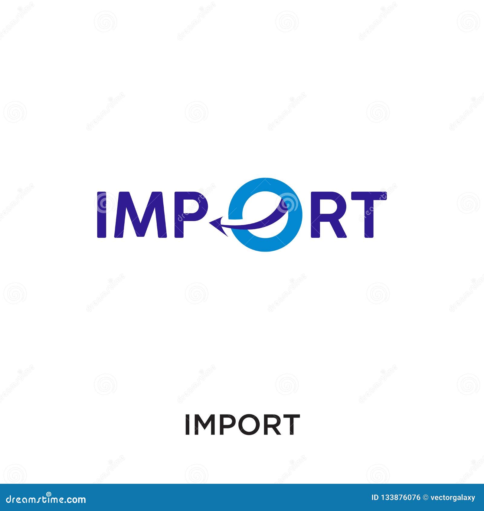 Logo For Import & Export In Arabic Modern Typeface. Cartoon Vector ...