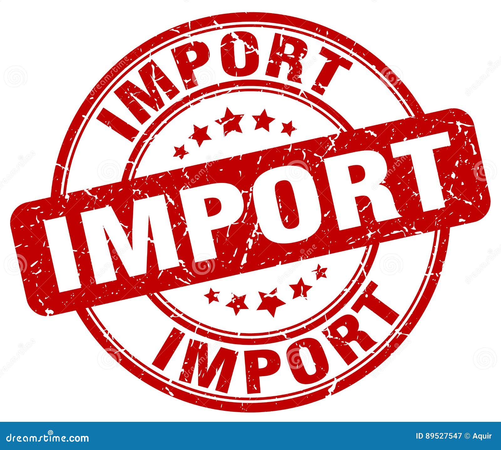 Import Red Grunge Round Vintage Stamp Stock Vector - Illustration of ...