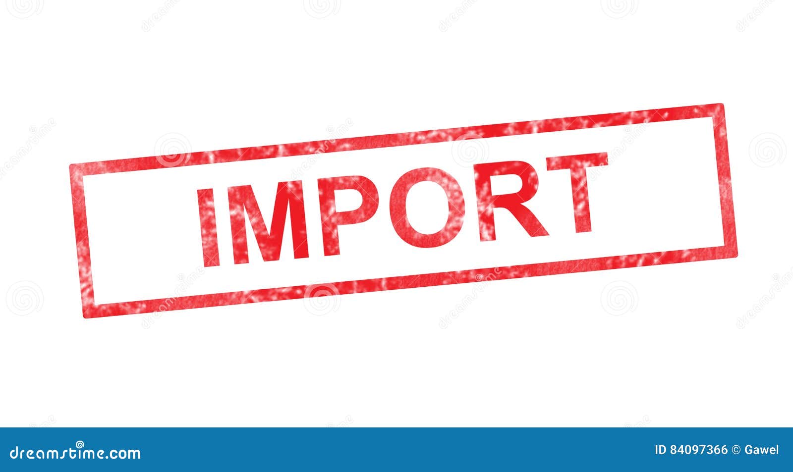 Import in Red Rectangular Stamp Stock Illustration - Illustration of ...