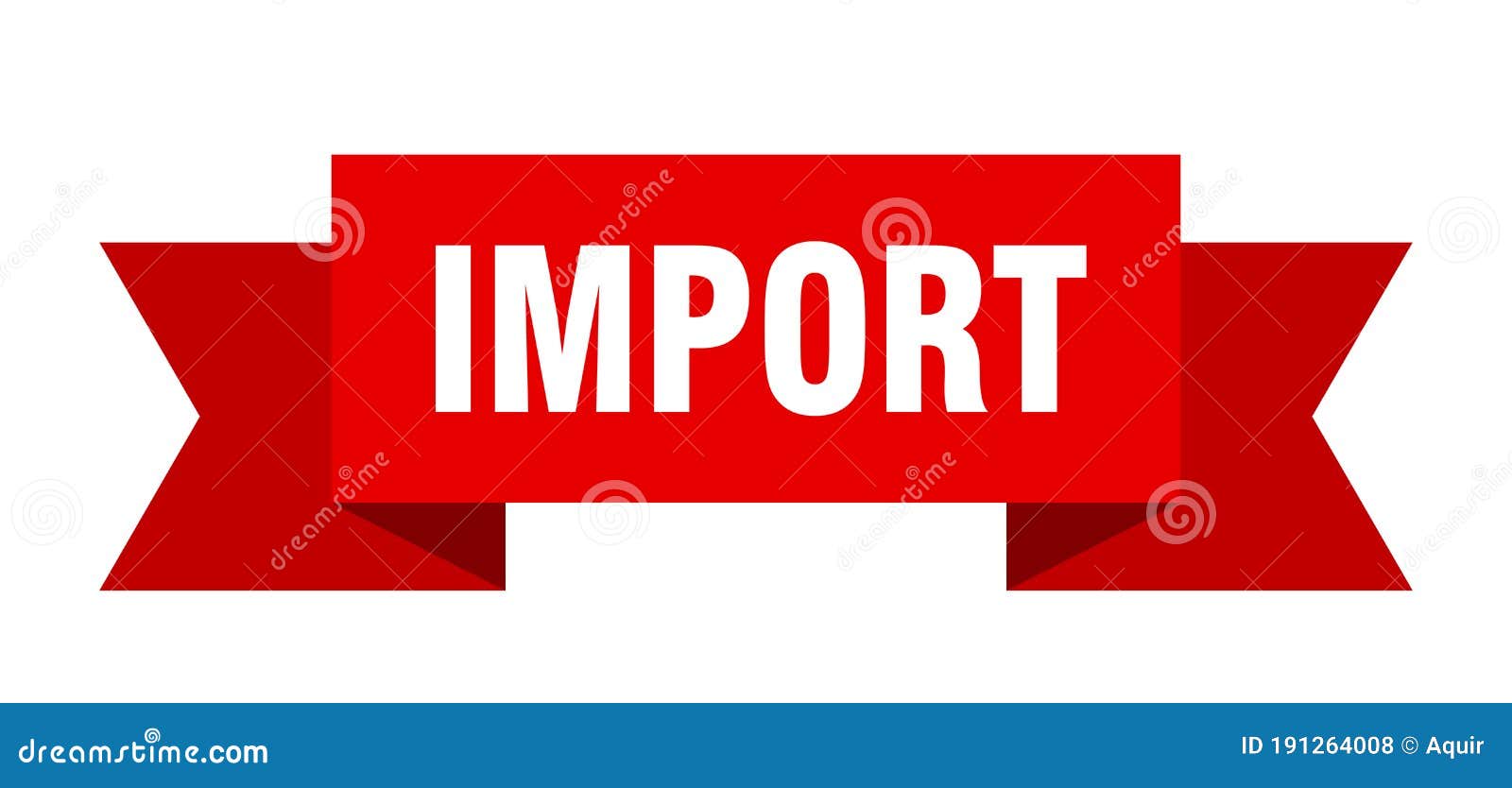 Import ribbon. stock vector. Illustration of ribbon - 191264008
