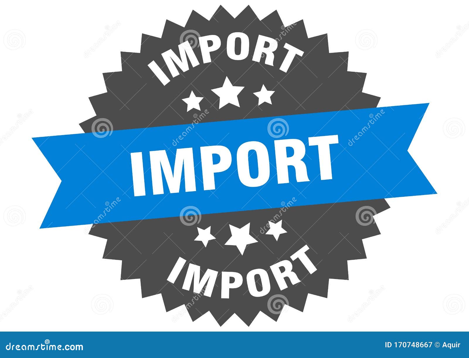 Import Sign. Import Circular Band Label. Import Sticker Stock Vector ...