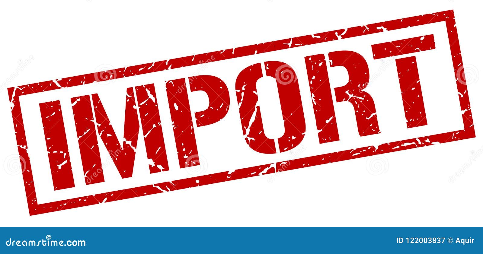 Import stamp stock vector. Illustration of white, vintage - 122003837