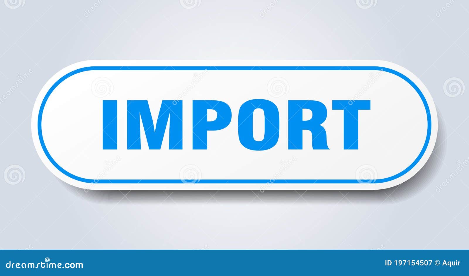 Import sticker. stock vector. Illustration of badge - 197154507
