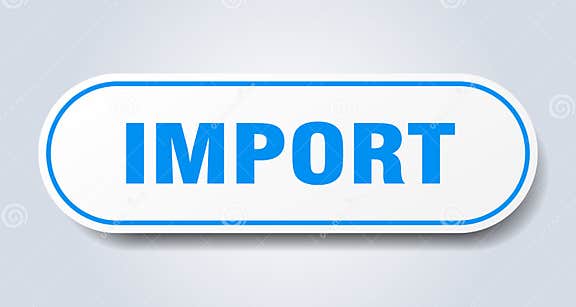 Import sticker. stock vector. Illustration of badge - 197154507