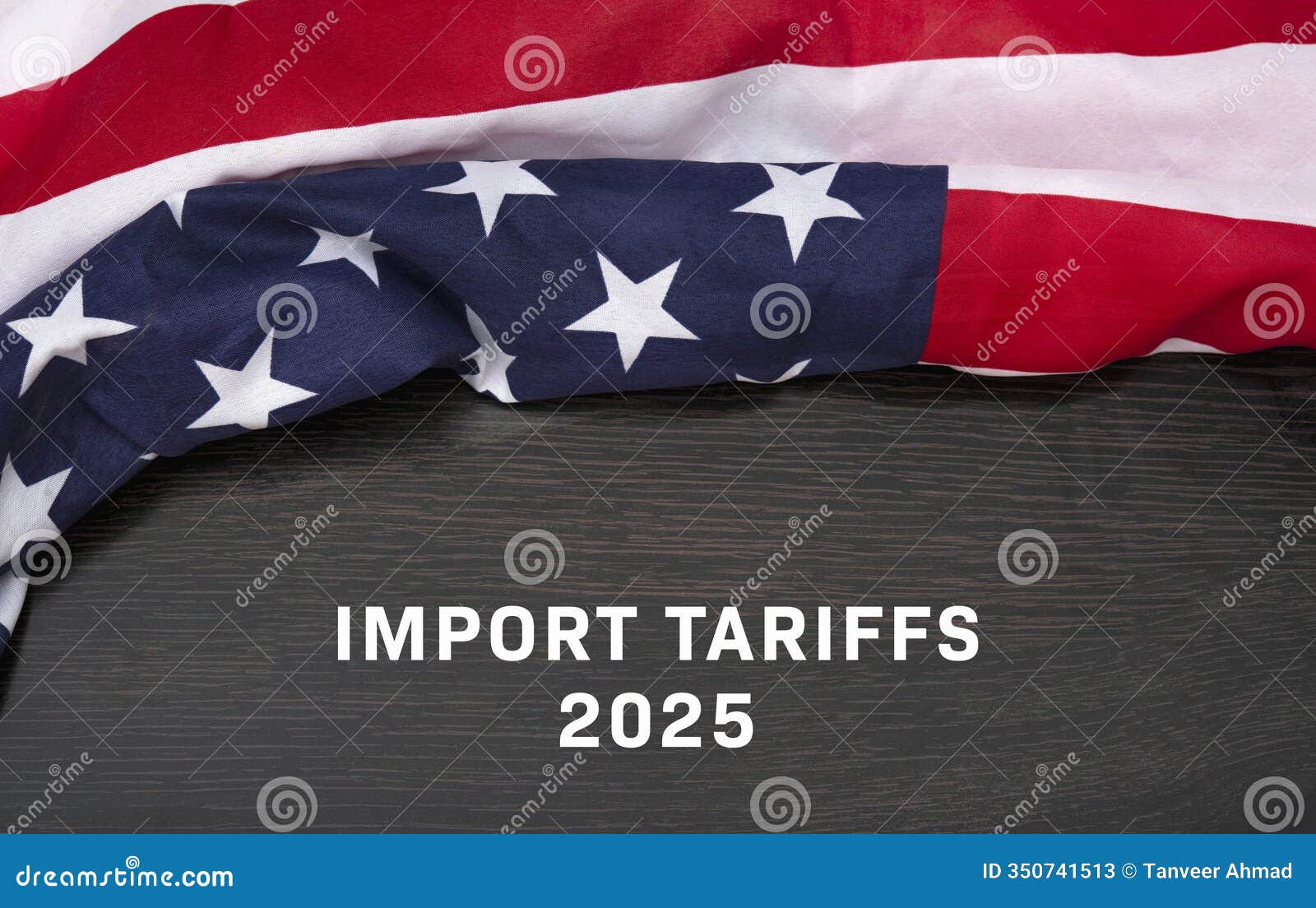Import Tariffs Increase Concept with United States of America Flag on ...